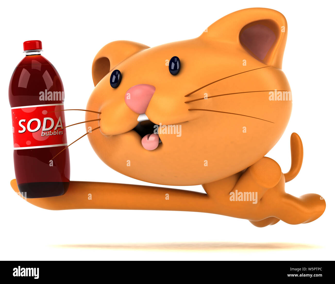 Fun cat - 3D Illustration Stock Photo - Alamy
