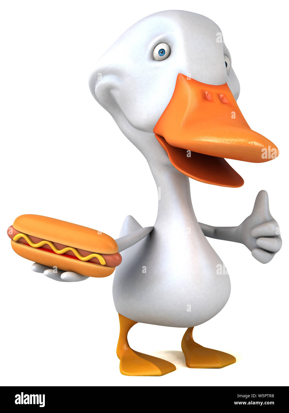 Fun duck - 3D Illustration Stock Photo - Alamy