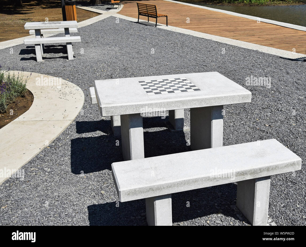 Concrete chess tables hi-res stock photography and images - Alamy