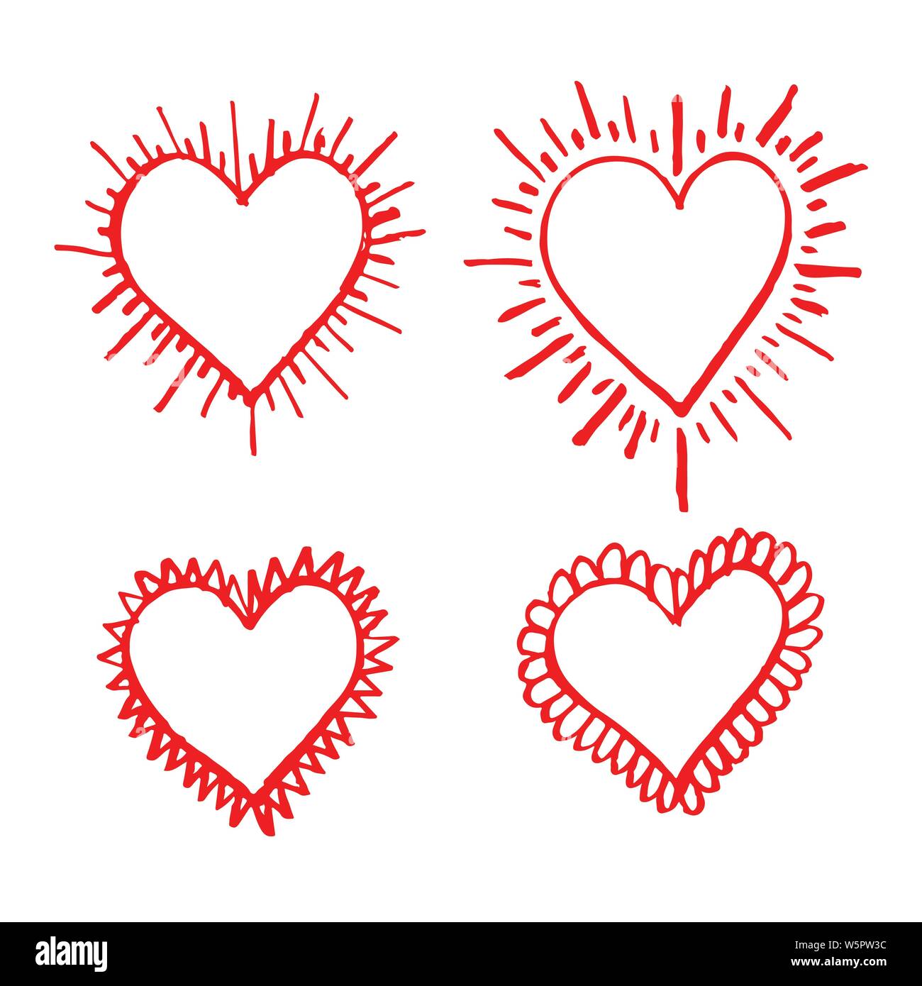 Hand drawn heart icon sign Stock Vector Image & Art - Alamy