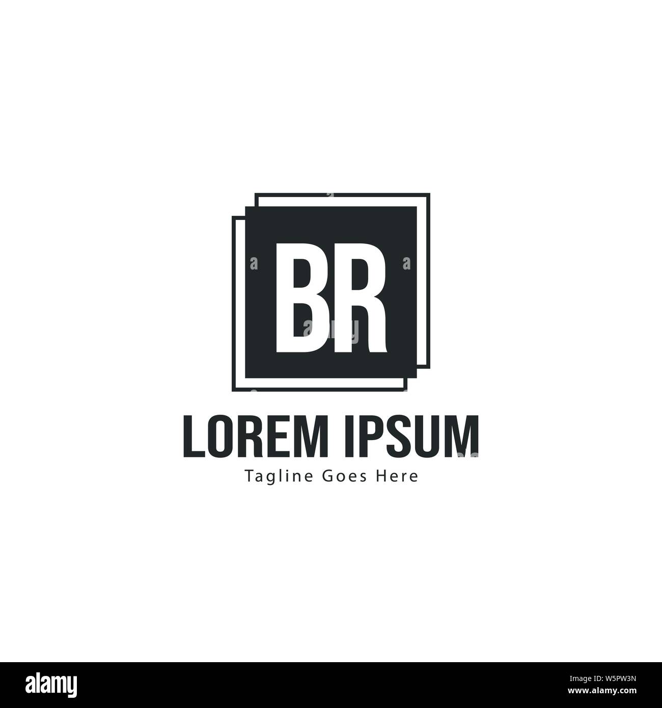 BR Letter Logo Design. Creative Modern BR Letters Icon Illustration ...