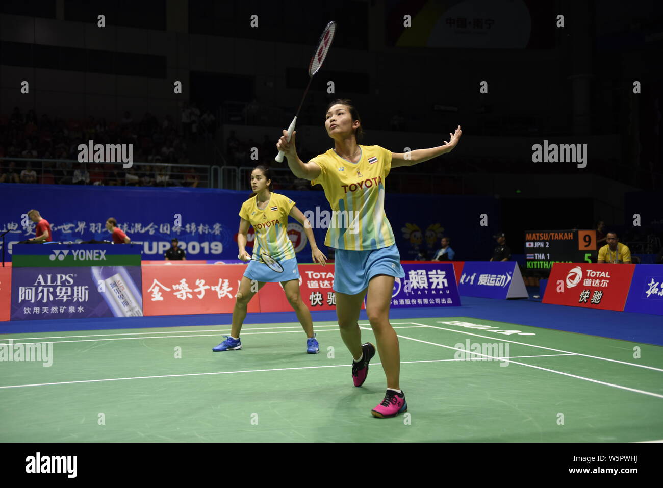 Jongkolphan Kititharakul and Rawinda Prajongjai of Thailand return a ...