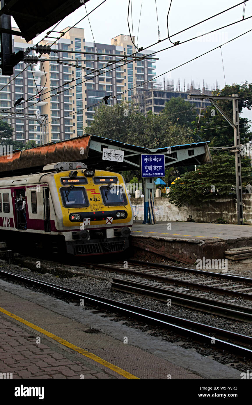 Mumbai Central Railway Station Mumbai Maharashtra India Asia Stock ...