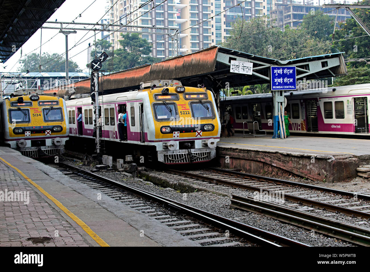 Mumbai Central Railway Station Mumbai Maharashtra India Asia Stock ...