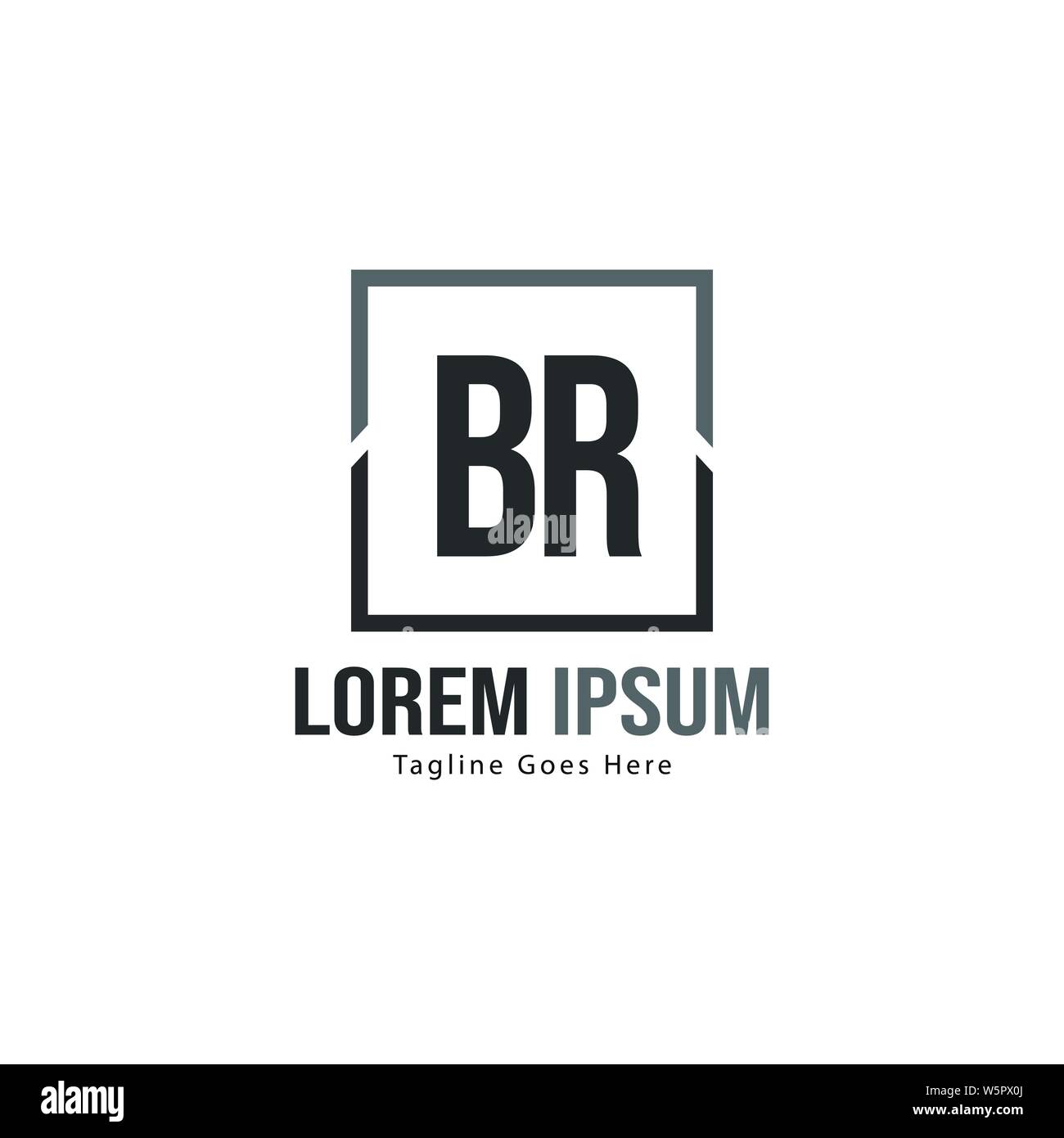 BR Letter Logo Design. Creative Modern BR Letters Icon Illustration ...