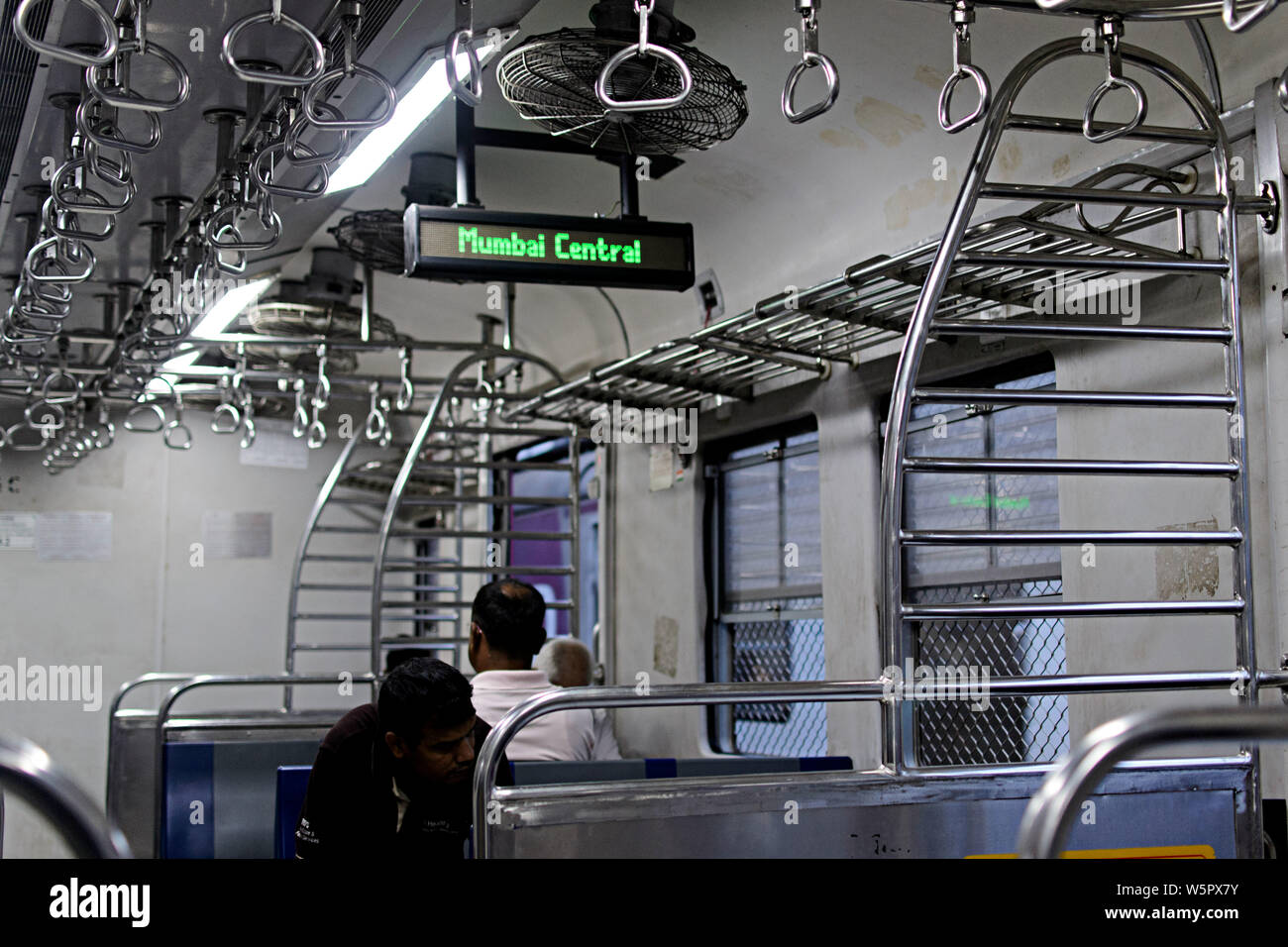 indicator inside local train Mumbai Maharashtra India Asia Stock Photo ...