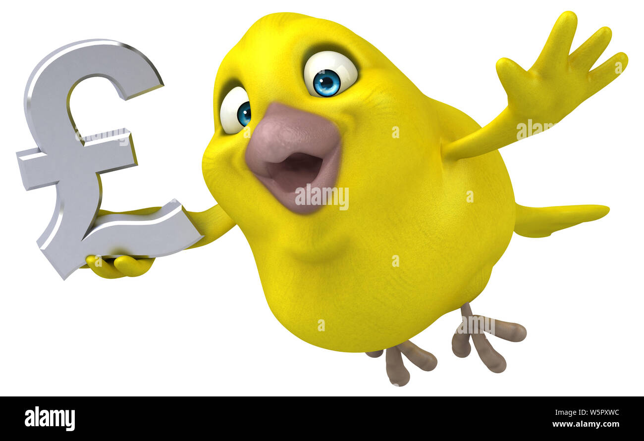 Fun bird - 3D Illustration Stock Photo - Alamy