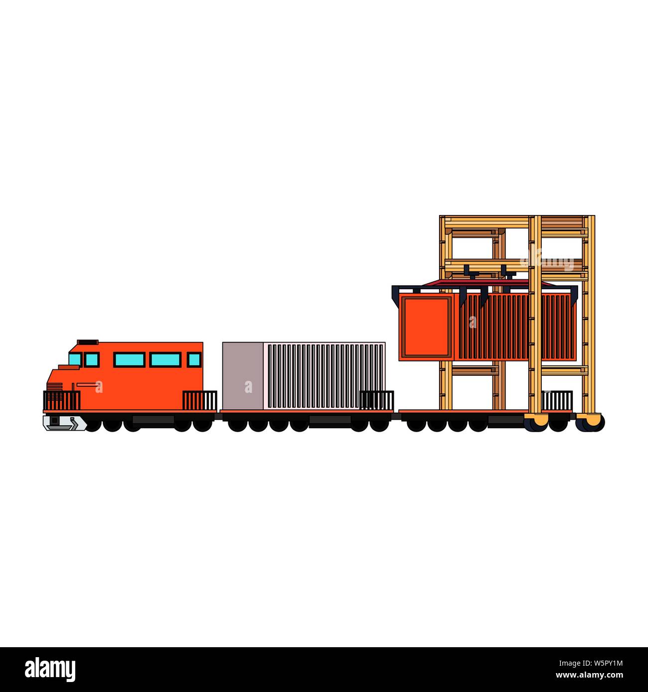 shipping logistic delivery cargo cartoon Stock Vector Image & Art - Alamy