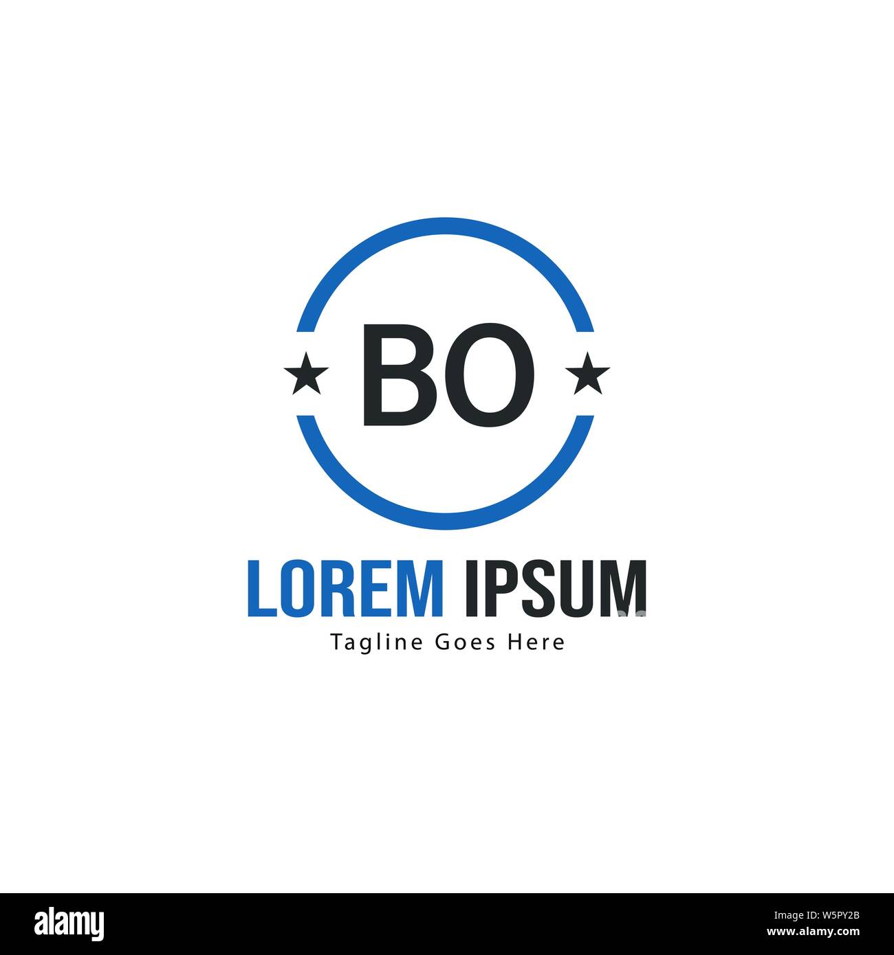 BO Letter Logo Design. Creative Modern BO Letters Icon Illustration ...