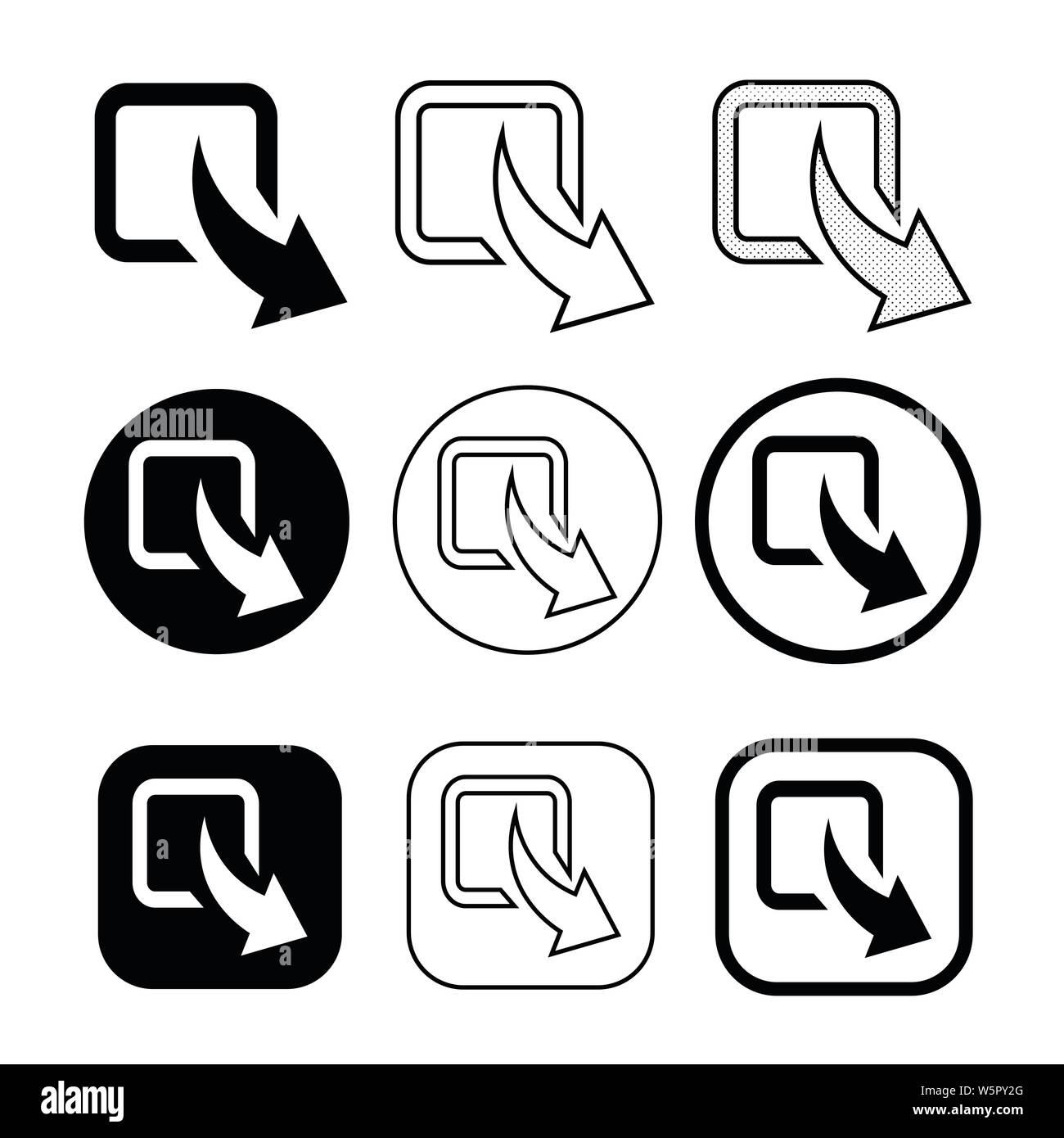set of simple sign download icon Stock Vector Image & Art - Alamy