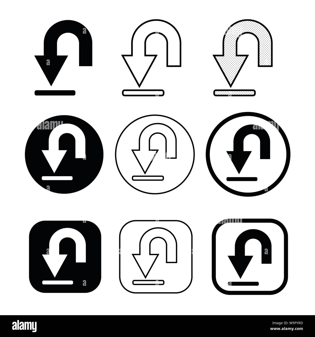 set of simple sign download icon Stock Vector Image & Art - Alamy