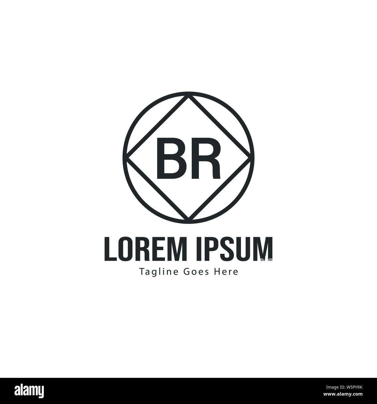 BR Letter Logo Design. Creative Modern BR Letters Icon Illustration ...
