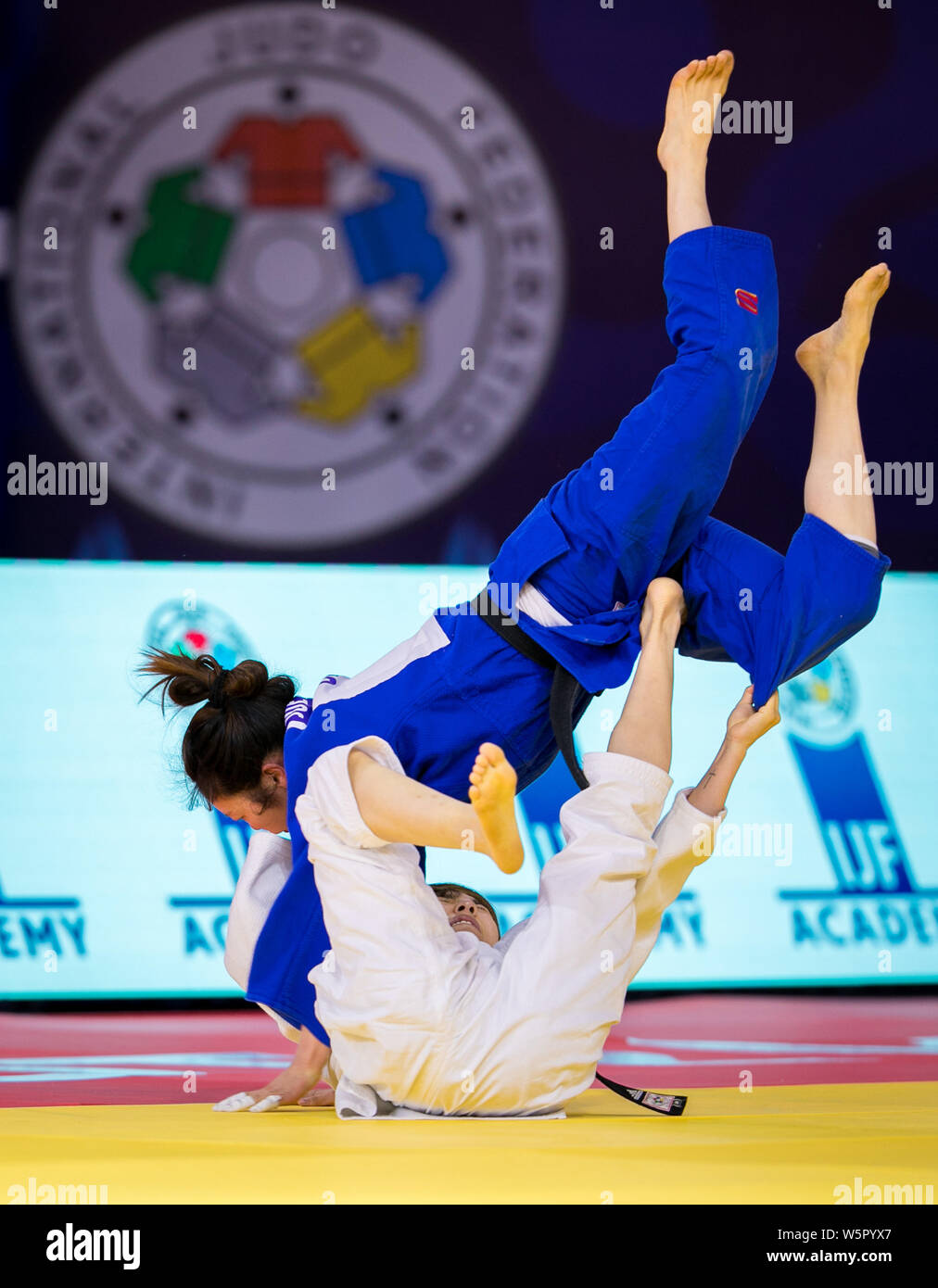 Judokas compete in the IJF World Judo Tour 2019 in Hohhot city, north ...