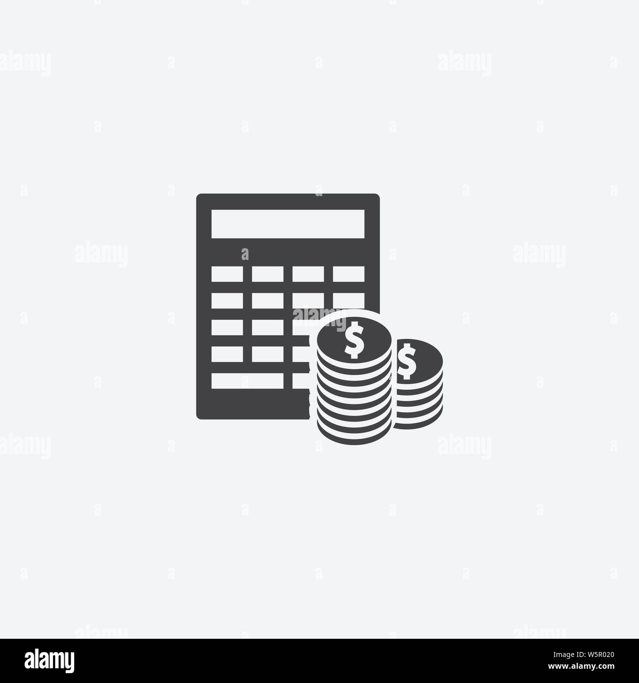 Budget glyph icon. Monochrome style design simple element. Black color ...