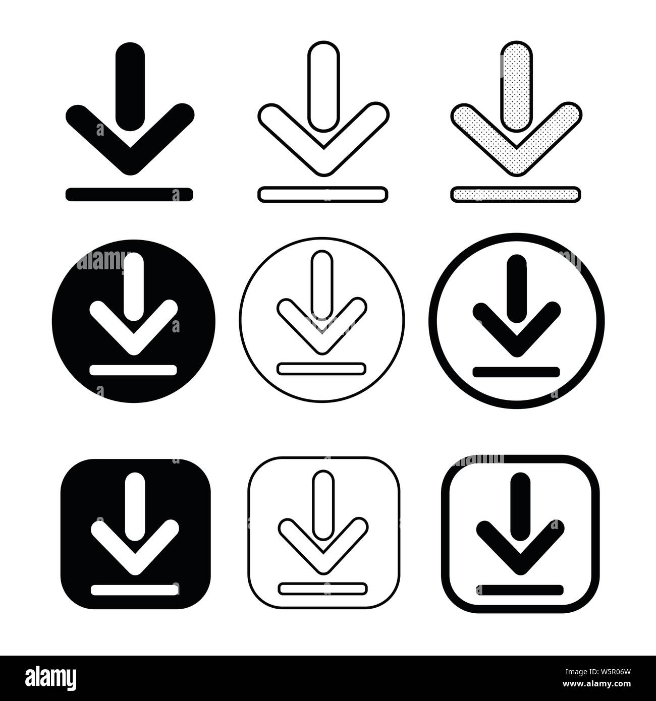 set of simple sign download icon Stock Vector Image & Art - Alamy
