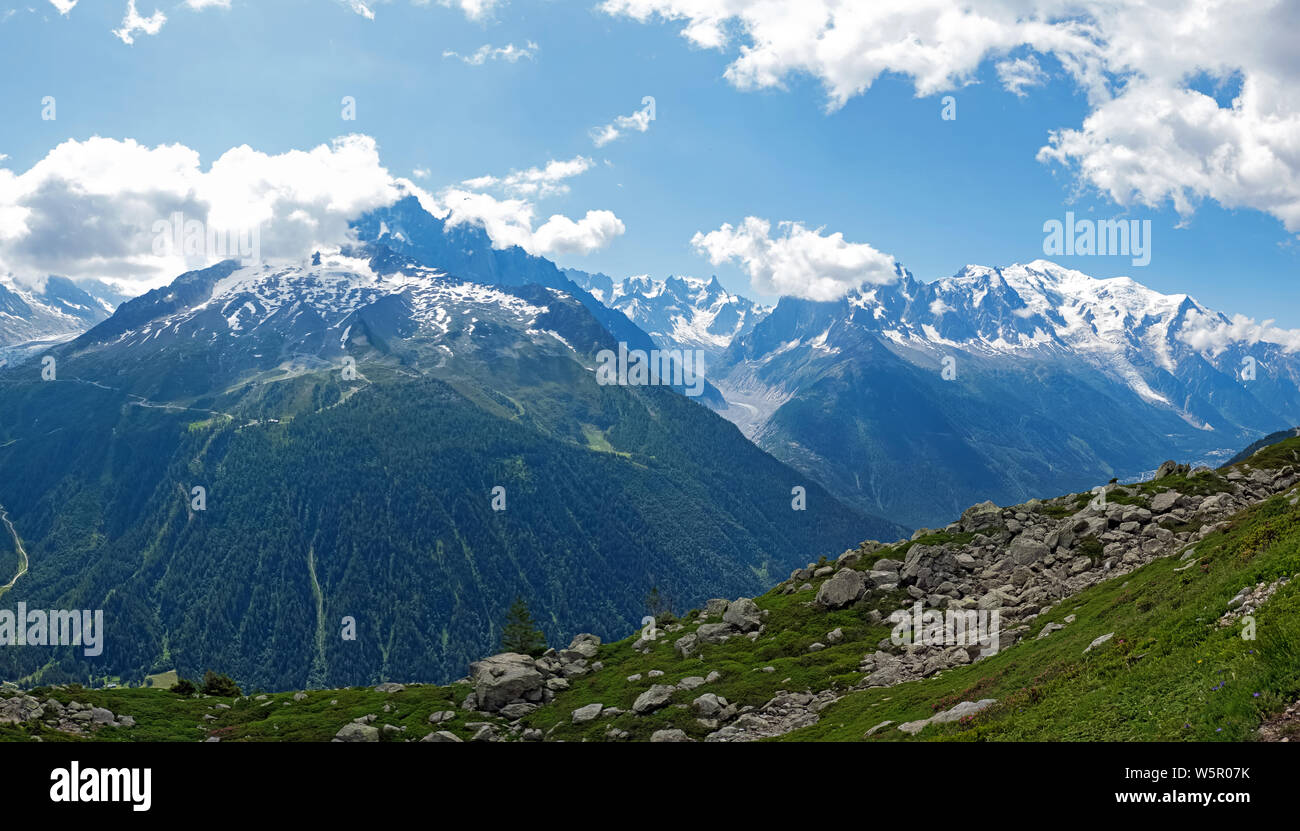Summer day snowy mountains hi-res stock photography and images - Alamy