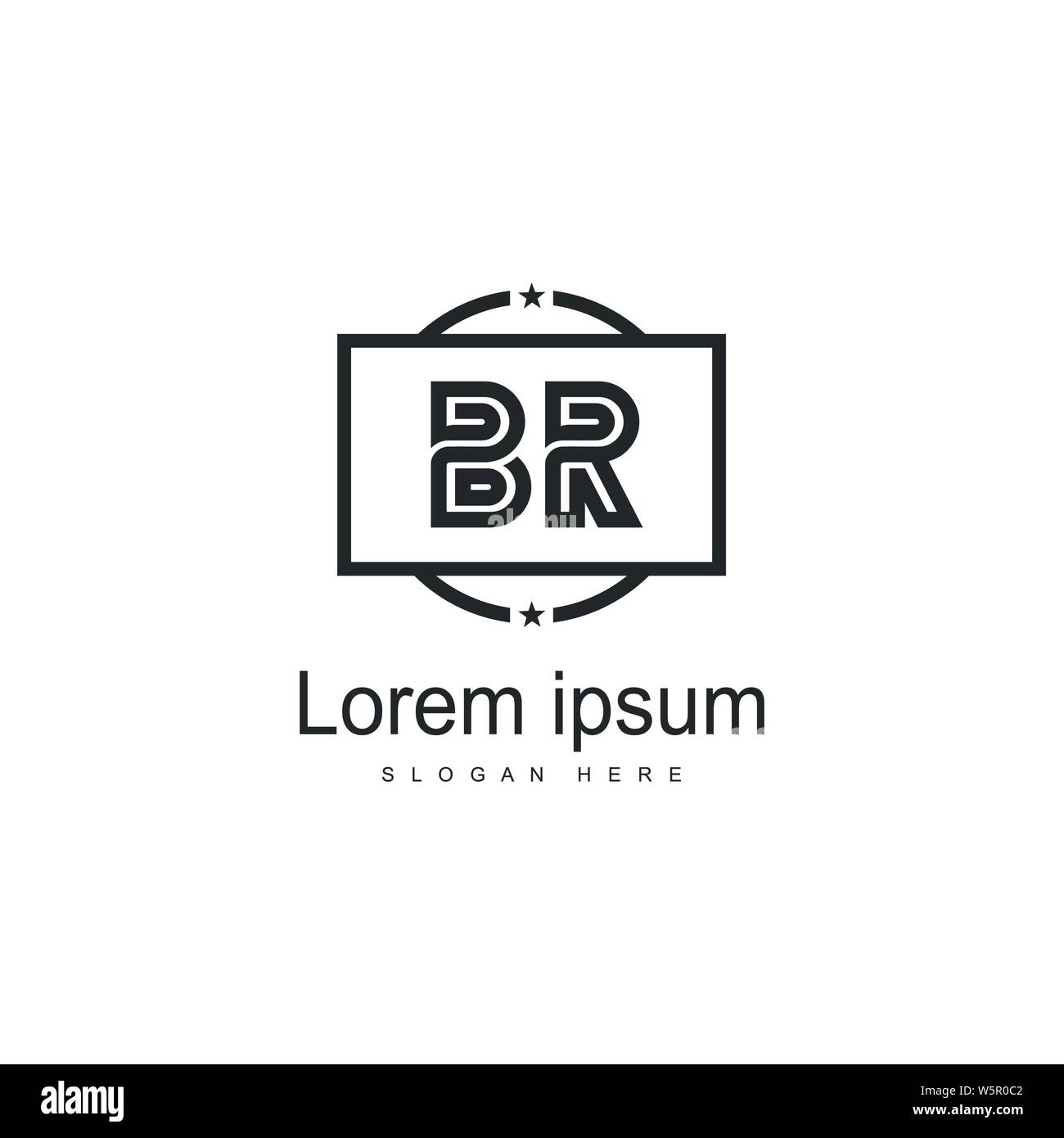 BR Letter Logo Design. Creative Modern BR Letters Icon Illustration ...