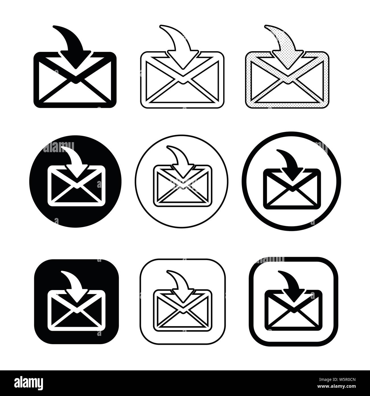 set of simple sign email icon mail symbol Stock Vector Image & Art - Alamy