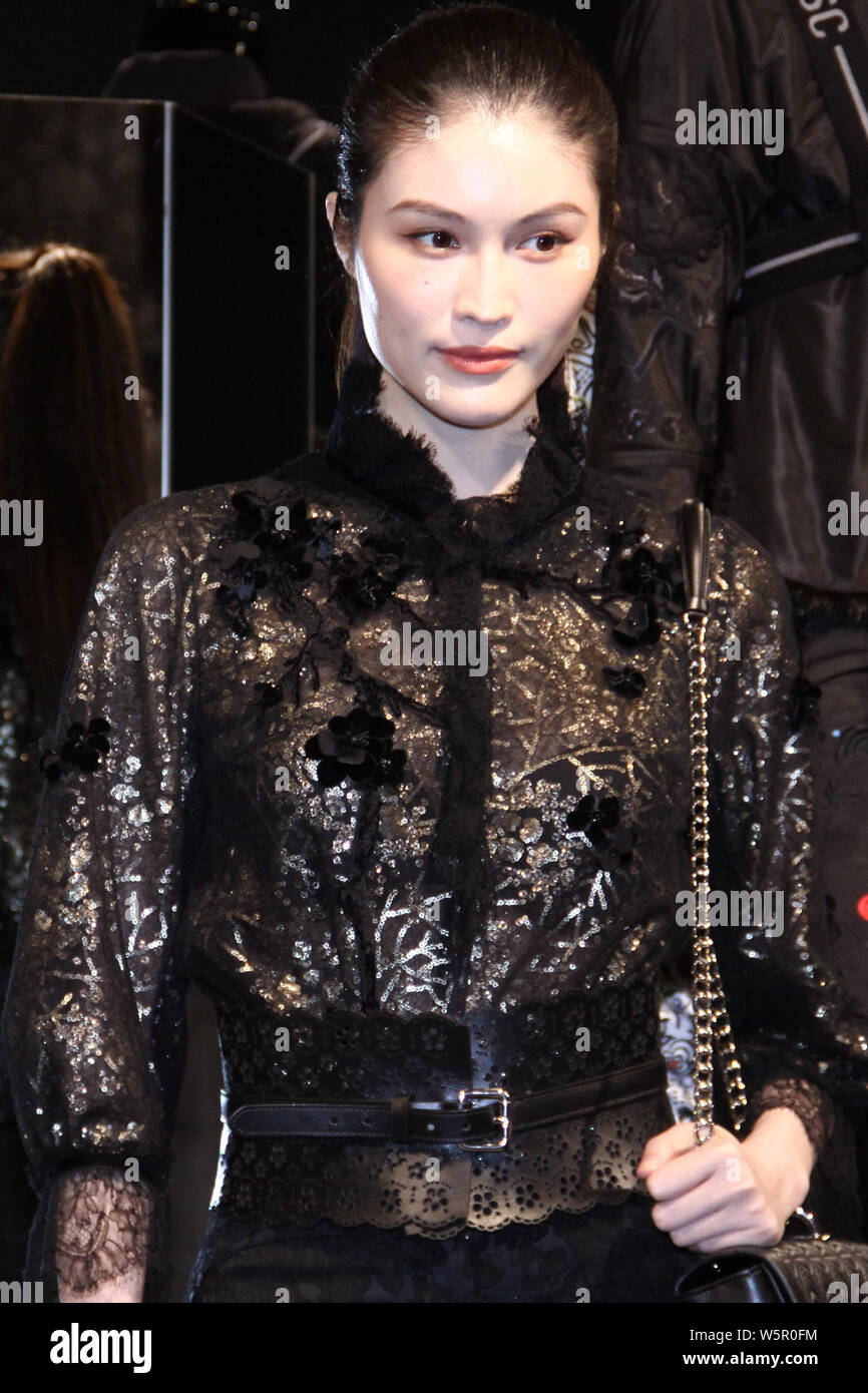 Chinese model He Sui attends Shiatzy Chen annual exhibition in Taipei ...