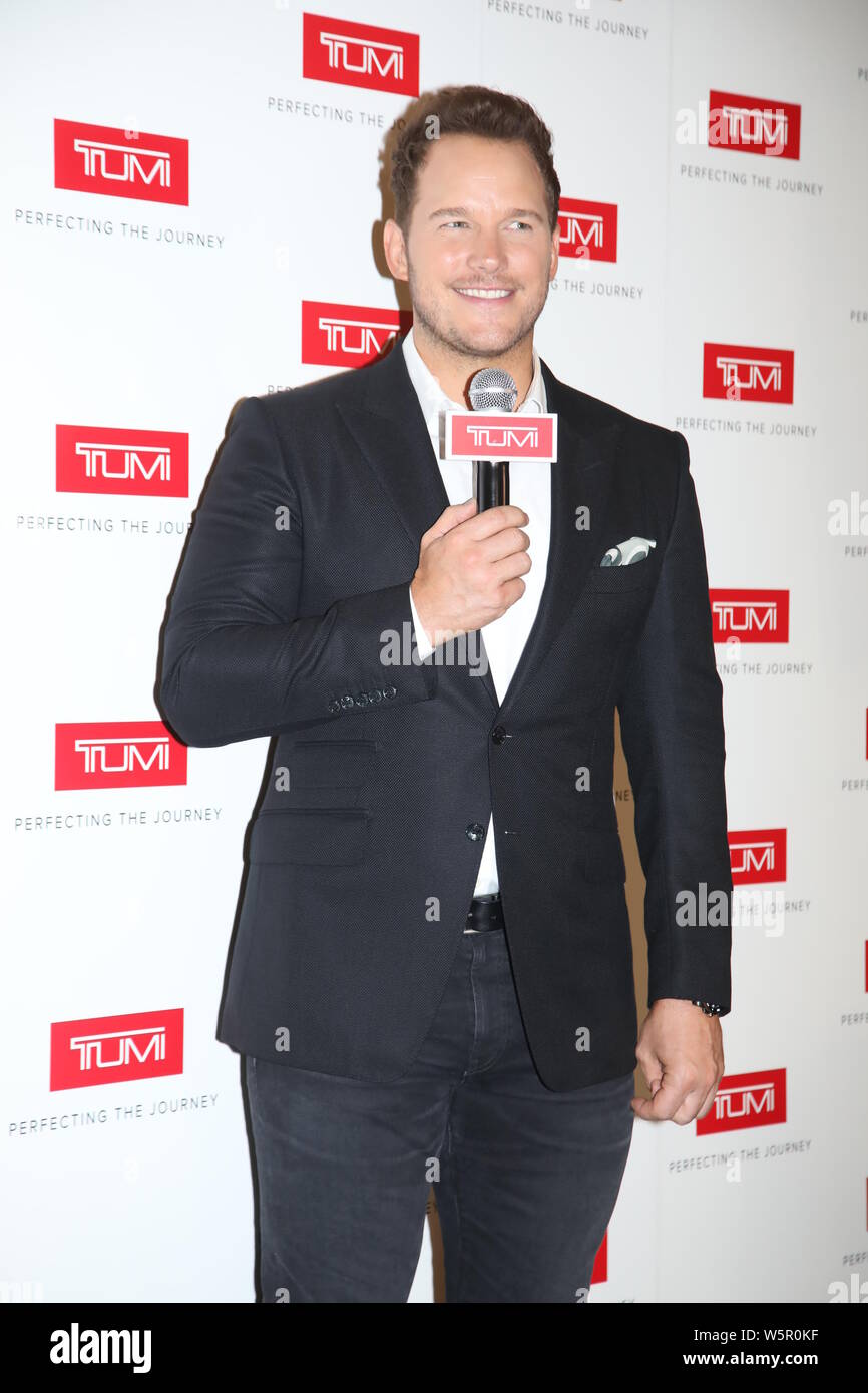 American actor Chris Pratt attends a prmotional event for TUMI in Hong ...