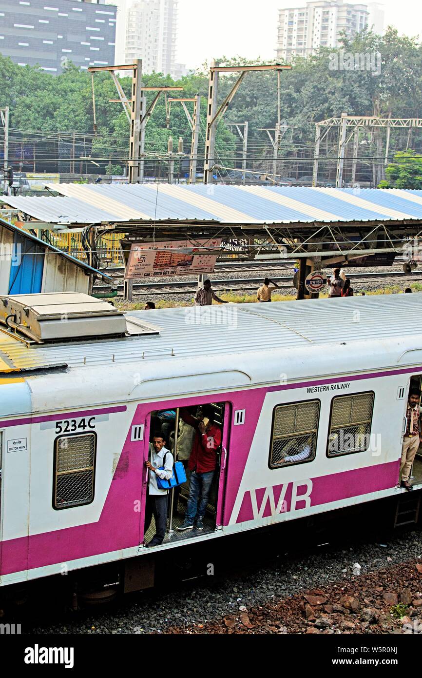Prabhadevi Railway Station platform Mumbai Maharashtra India Asia Stock ...