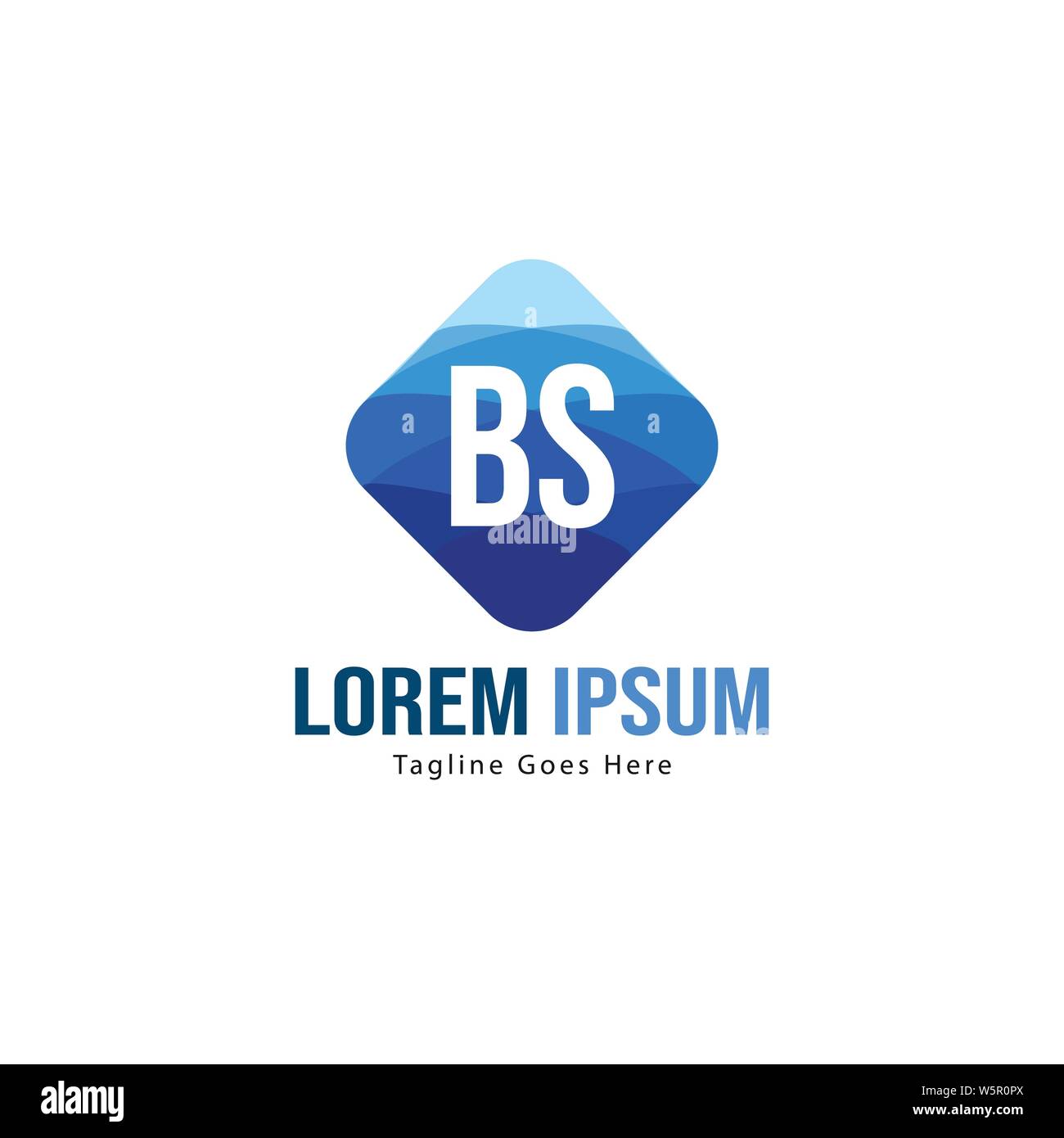 BS Letter Logo Design. Creative Modern BS Letters Icon Illustration ...