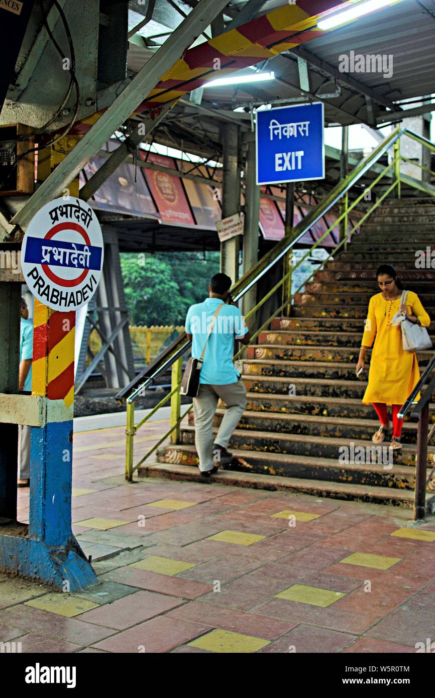 Prabhadevi Railway Station platform Mumbai Maharashtra India Asia Stock ...