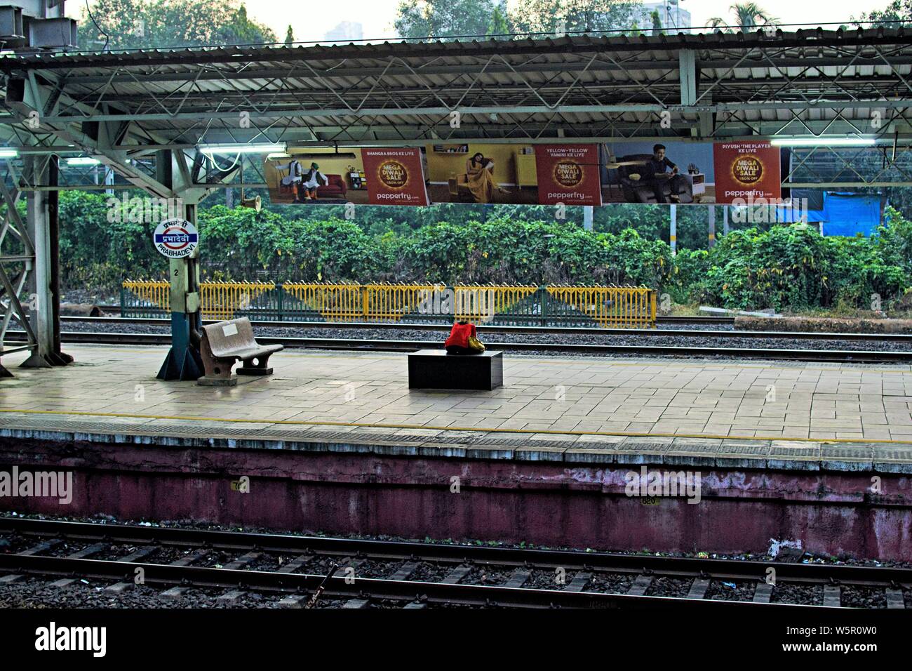 Prabhadevi Railway Station platform Mumbai Maharashtra India Asia Stock ...