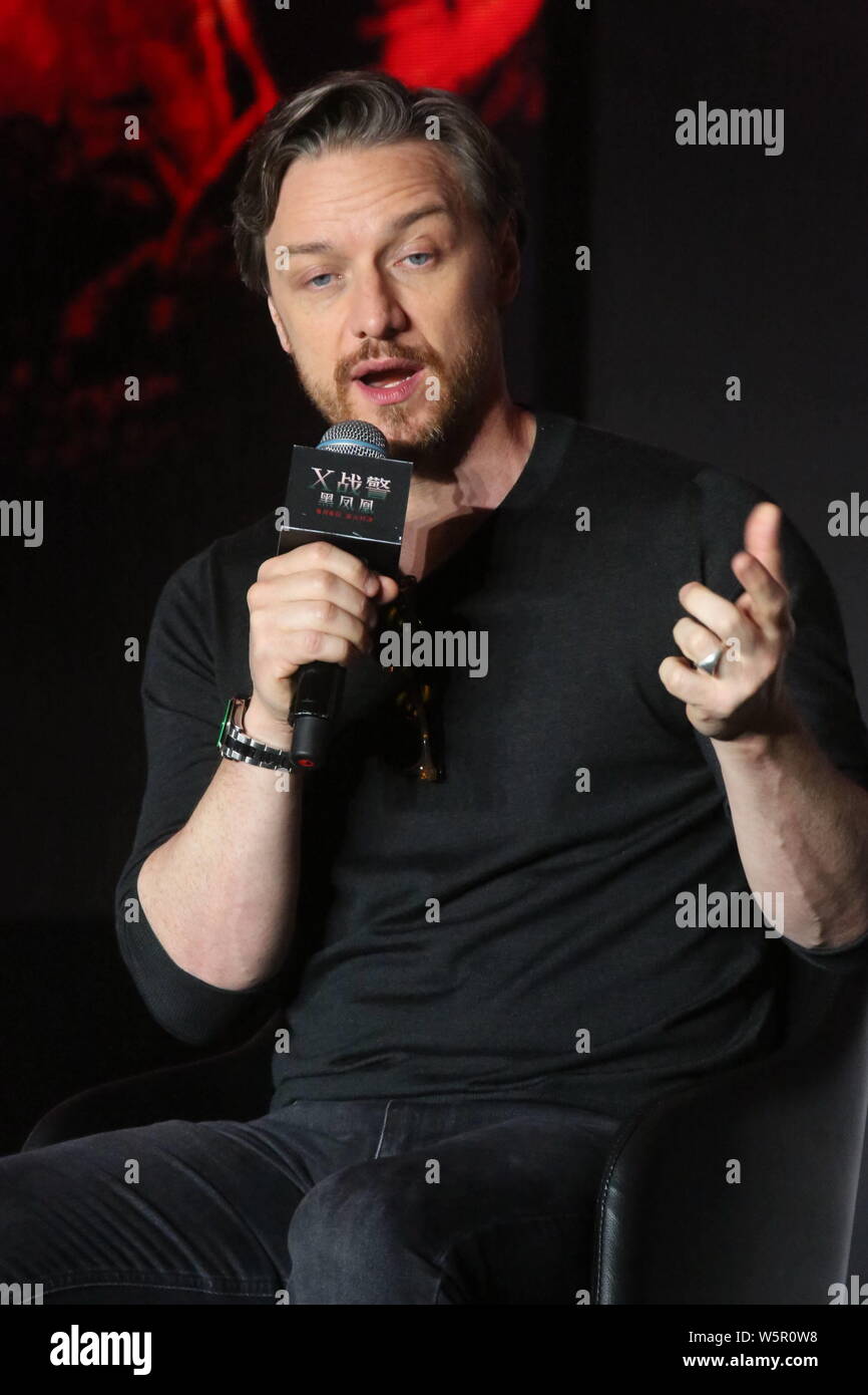 Scottish actor James McAvoy attends a press conference for new movie ...