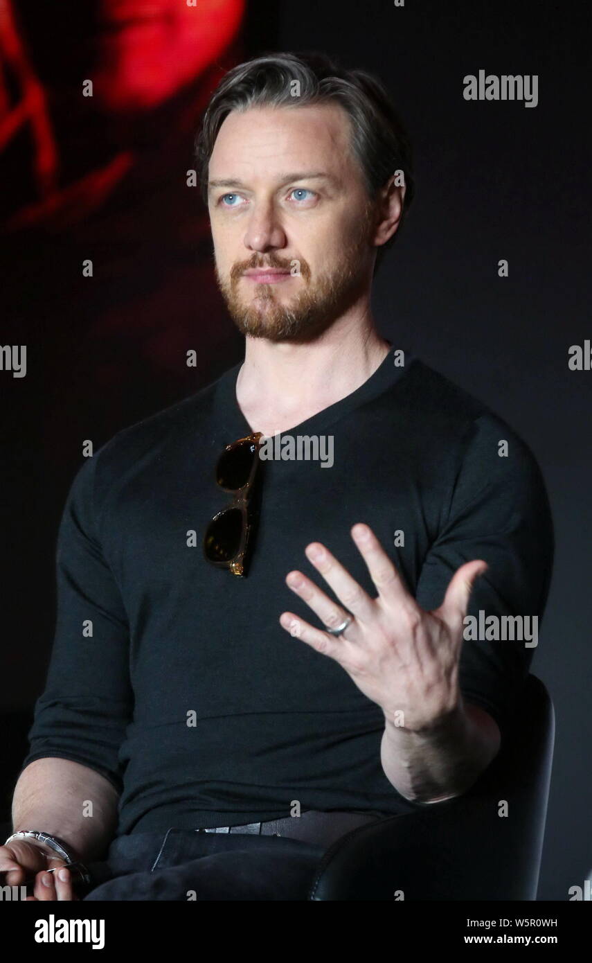 Scottish actor James McAvoy attends a press conference for new movie ...