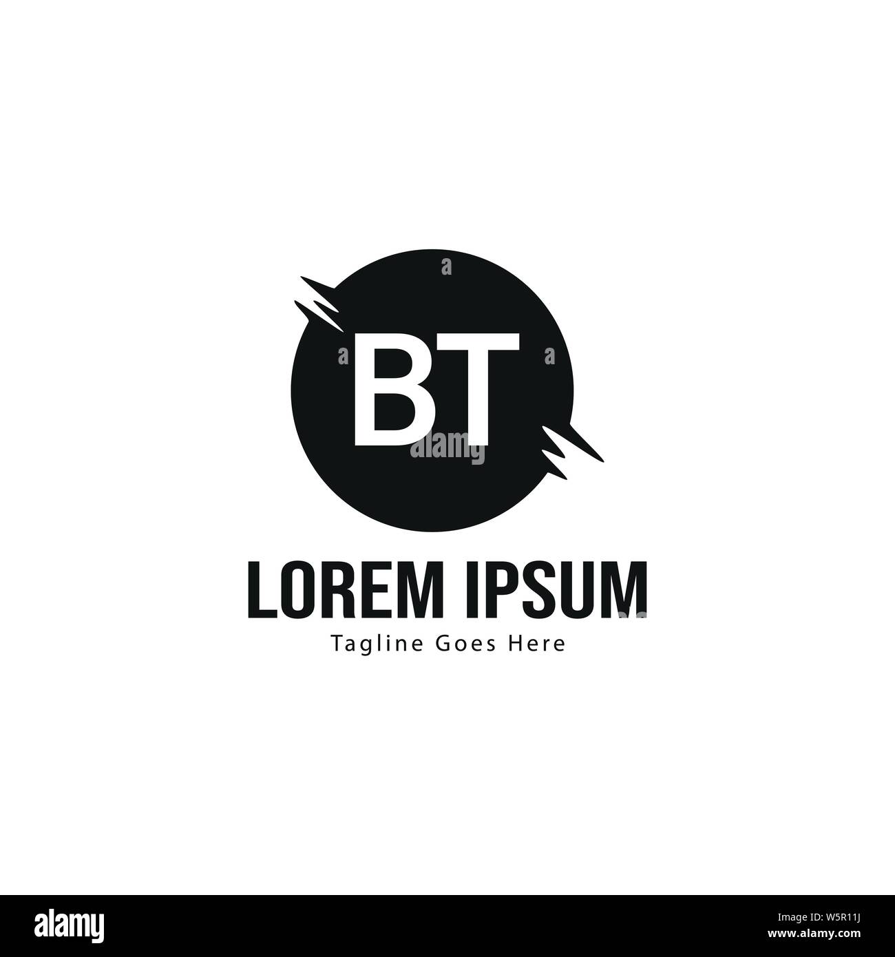 BT Letter Logo Design. Creative Modern BT Letters Icon Illustration ...