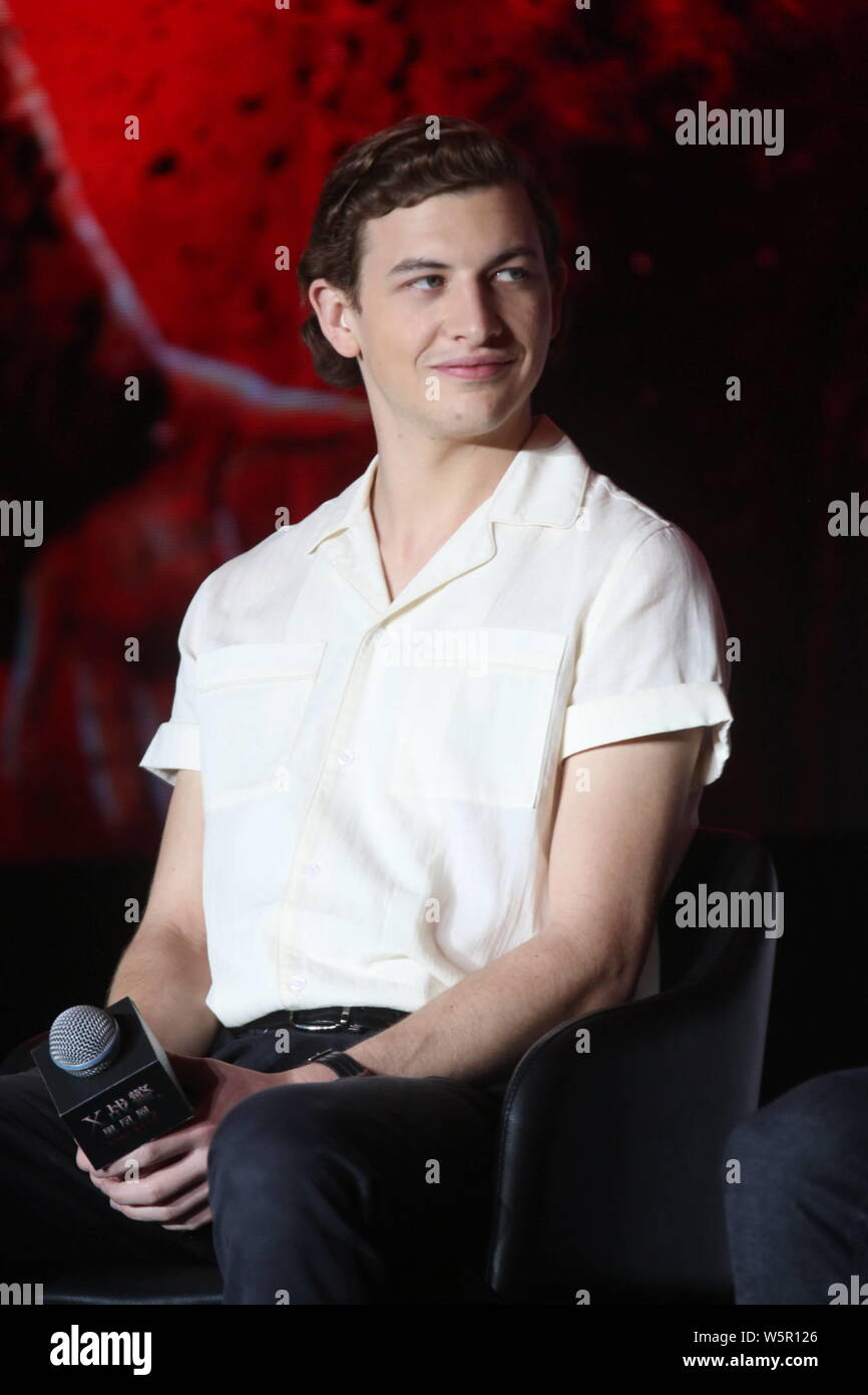 American actor Tye Sheridan attends a press conference for new movie ...