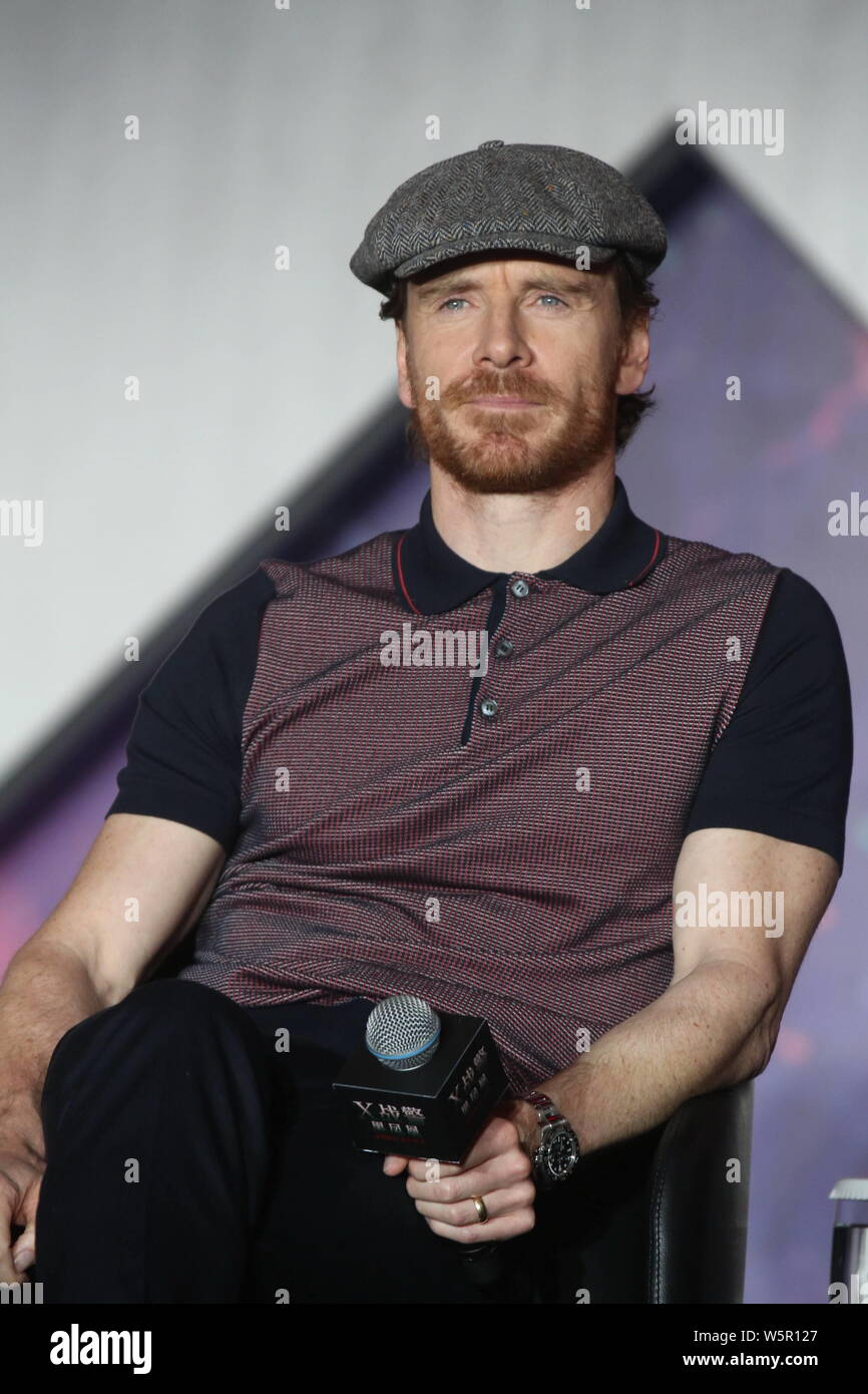 Irish-German actor Michael Fassbender attends a press conference for ...