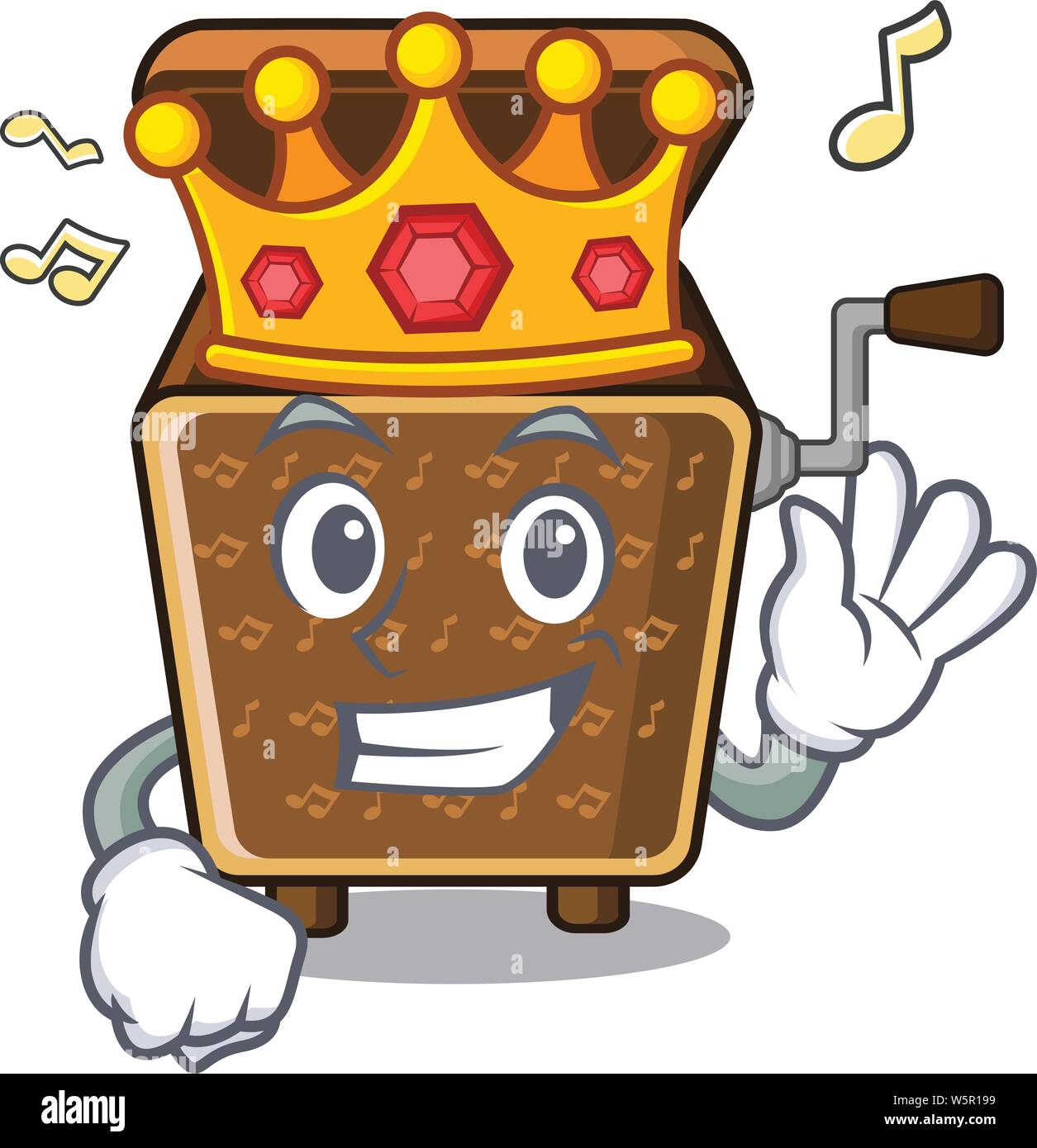 King toy music box the mascot table vector illustration Stock Vector ...