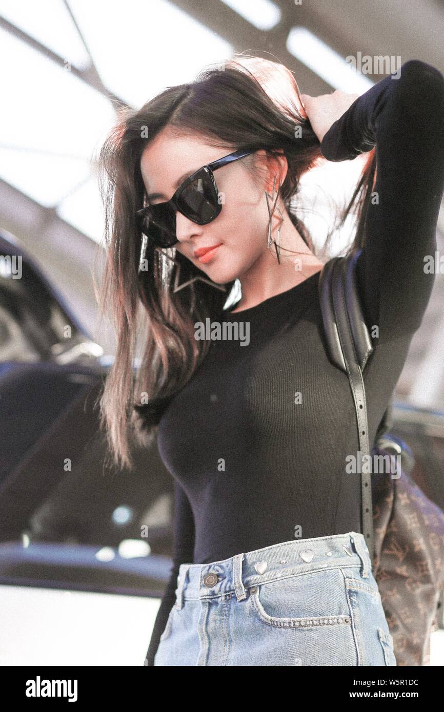 Chinese actress Crystal Zhang or Zhang Tian'ai arrives at the Beijing ...
