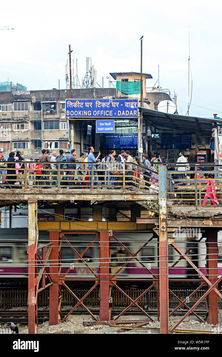 Mumbai local train ticket counter hi-res stock photography and images ...