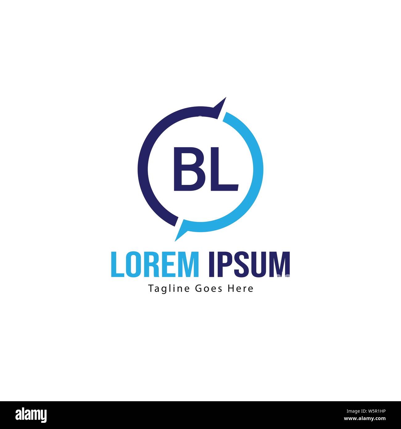 BL Letter Logo Design. Creative Modern BL Letters Icon Illustration ...