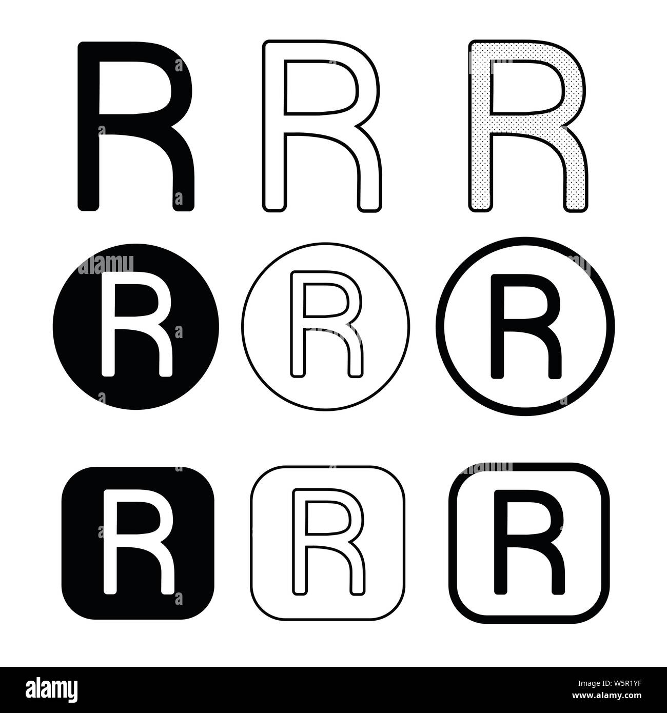 Registered Trademark icon symbol sign Stock Vector Image & Art - Alamy
