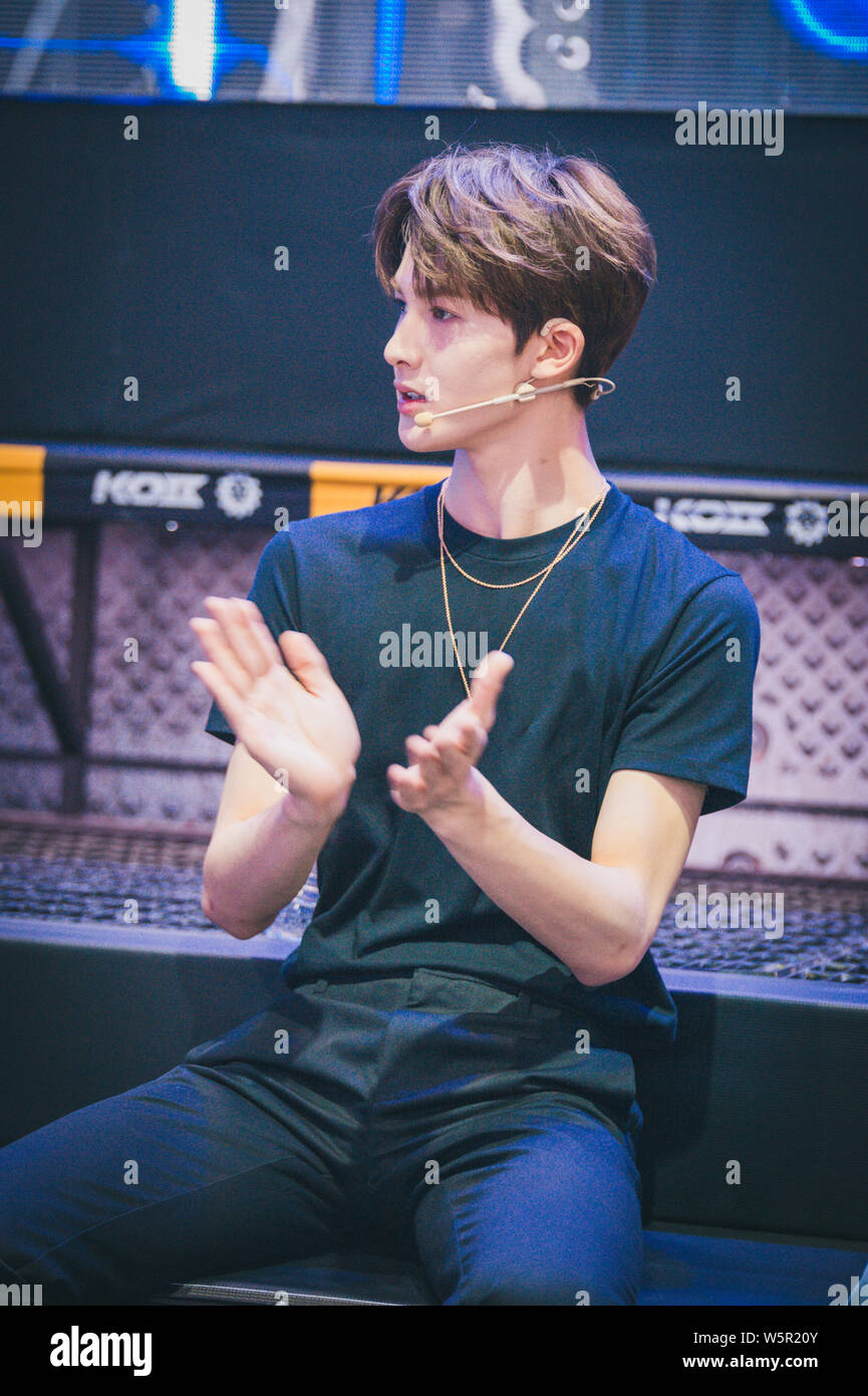 Chinese singer Zhu Zhengting of Chinese boy group Nine Percent attends ...