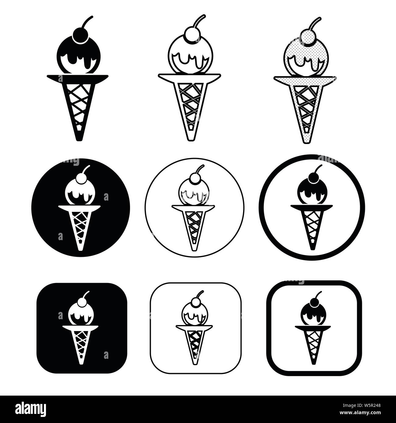 set of simple Ice Cream icon Stock Vector Image & Art - Alamy