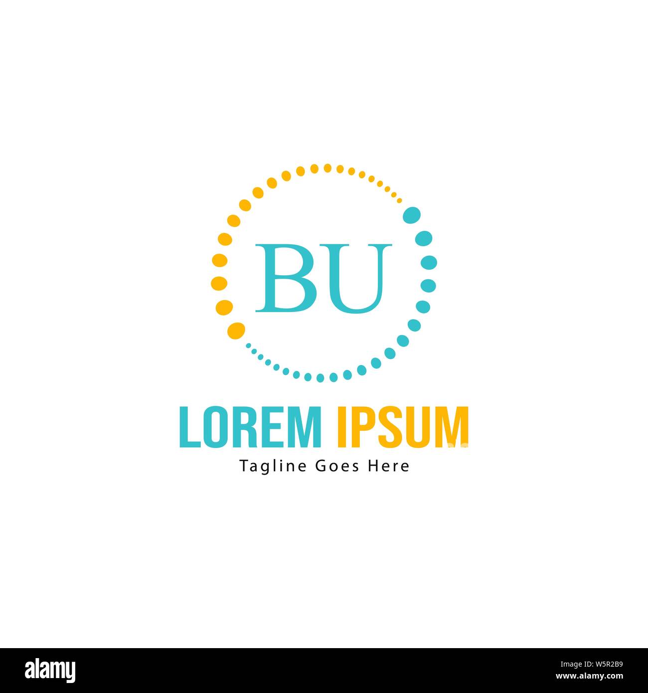 BU Letter Logo Design. Creative Modern BU Letters Icon Illustration ...