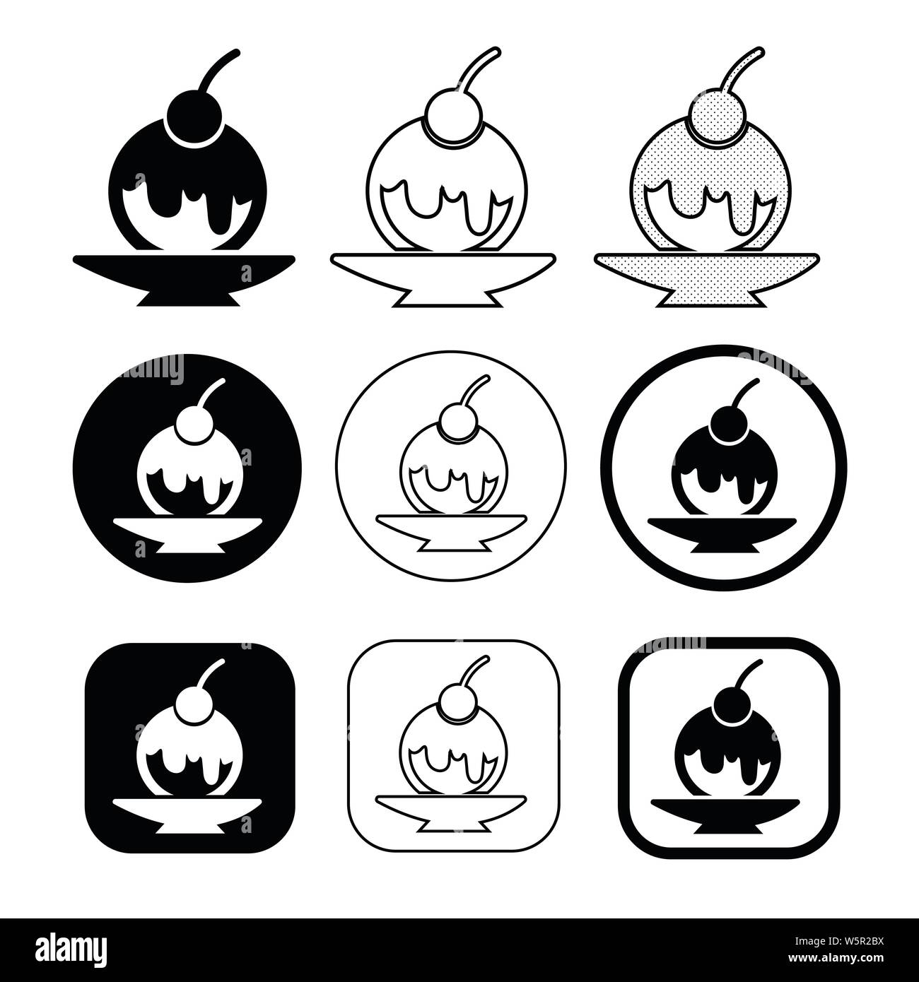 set of simple Ice Cream icon Stock Vector Image & Art - Alamy
