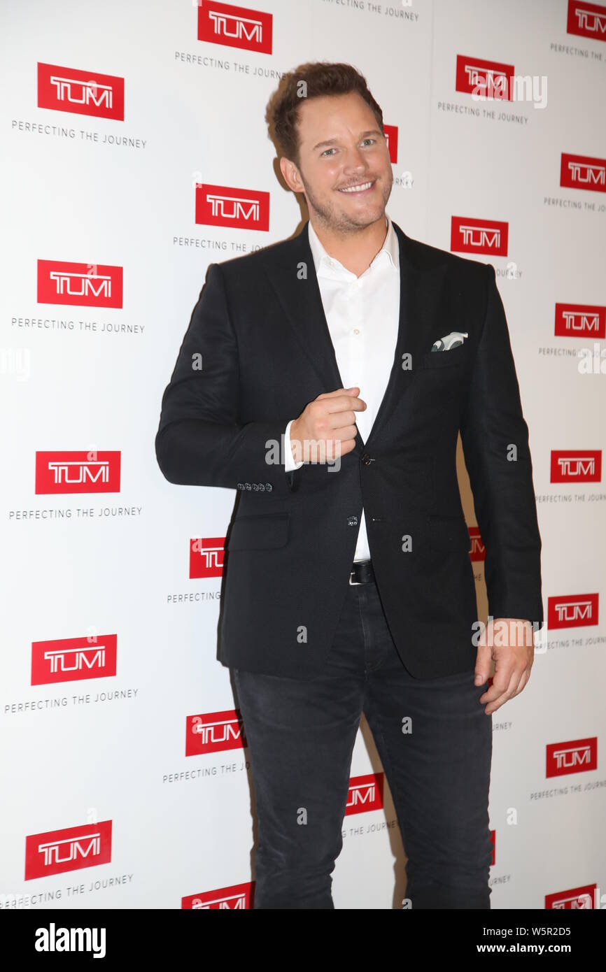 American actor Chris Pratt attends a prmotional event for TUMI in Hong ...