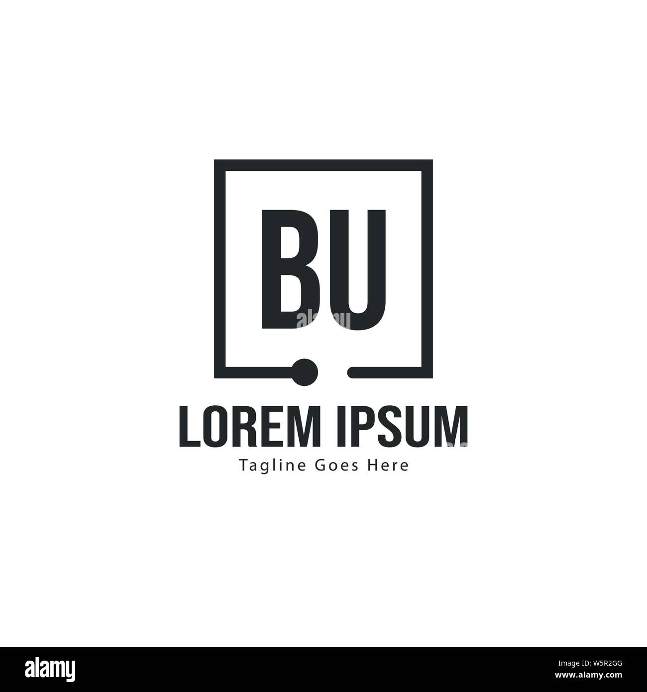 BU Letter Logo Design. Creative Modern BU Letters Icon Illustration ...