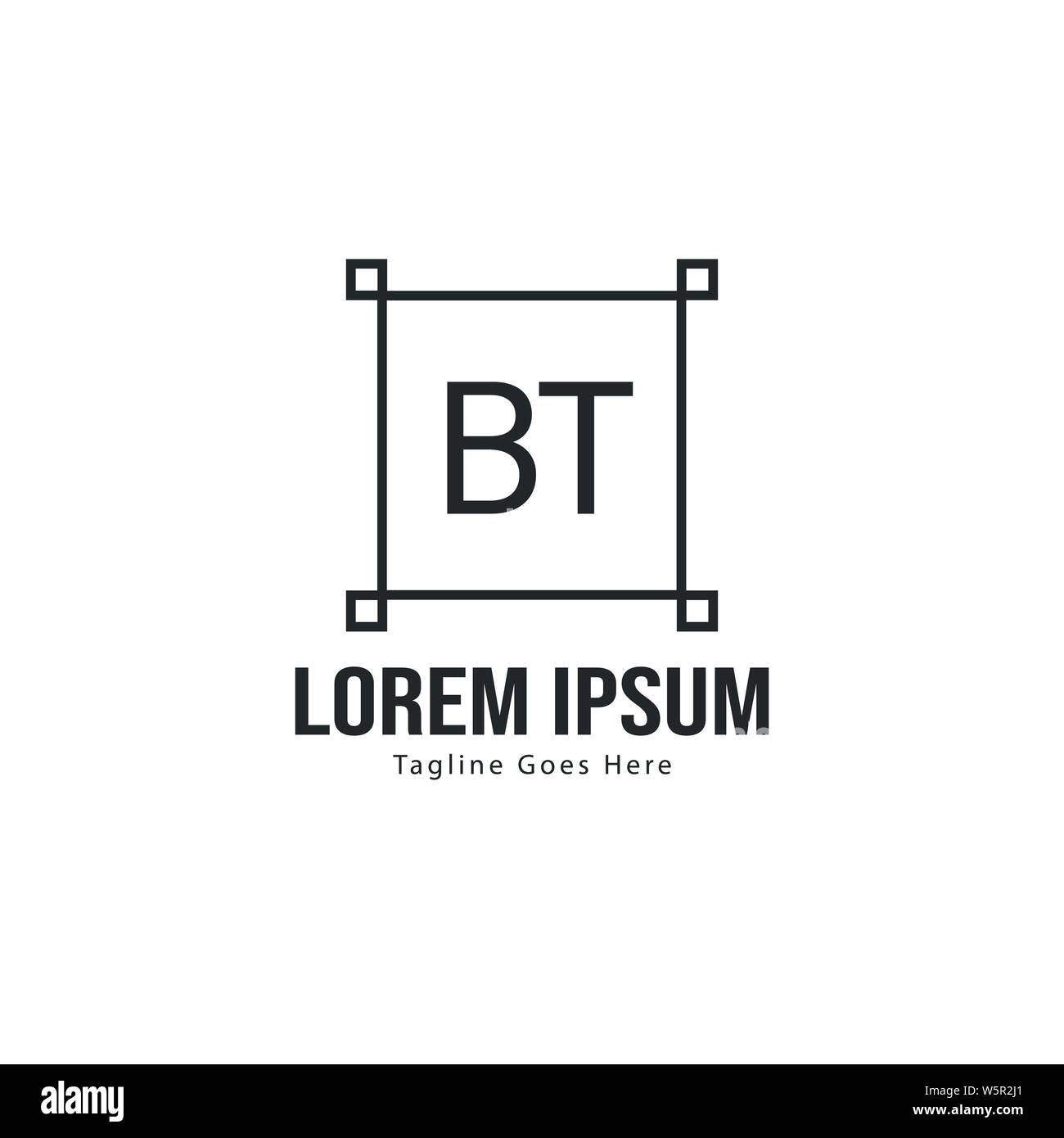 BT Letter Logo Design. Creative Modern BT Letters Icon Illustration ...