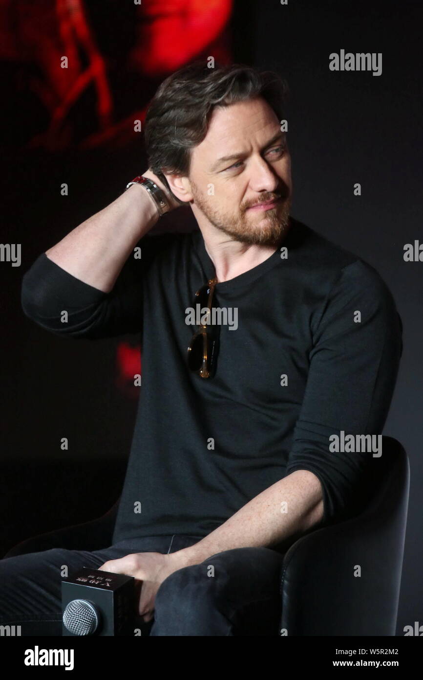 Scottish actor James McAvoy attends a press conference for new movie ...