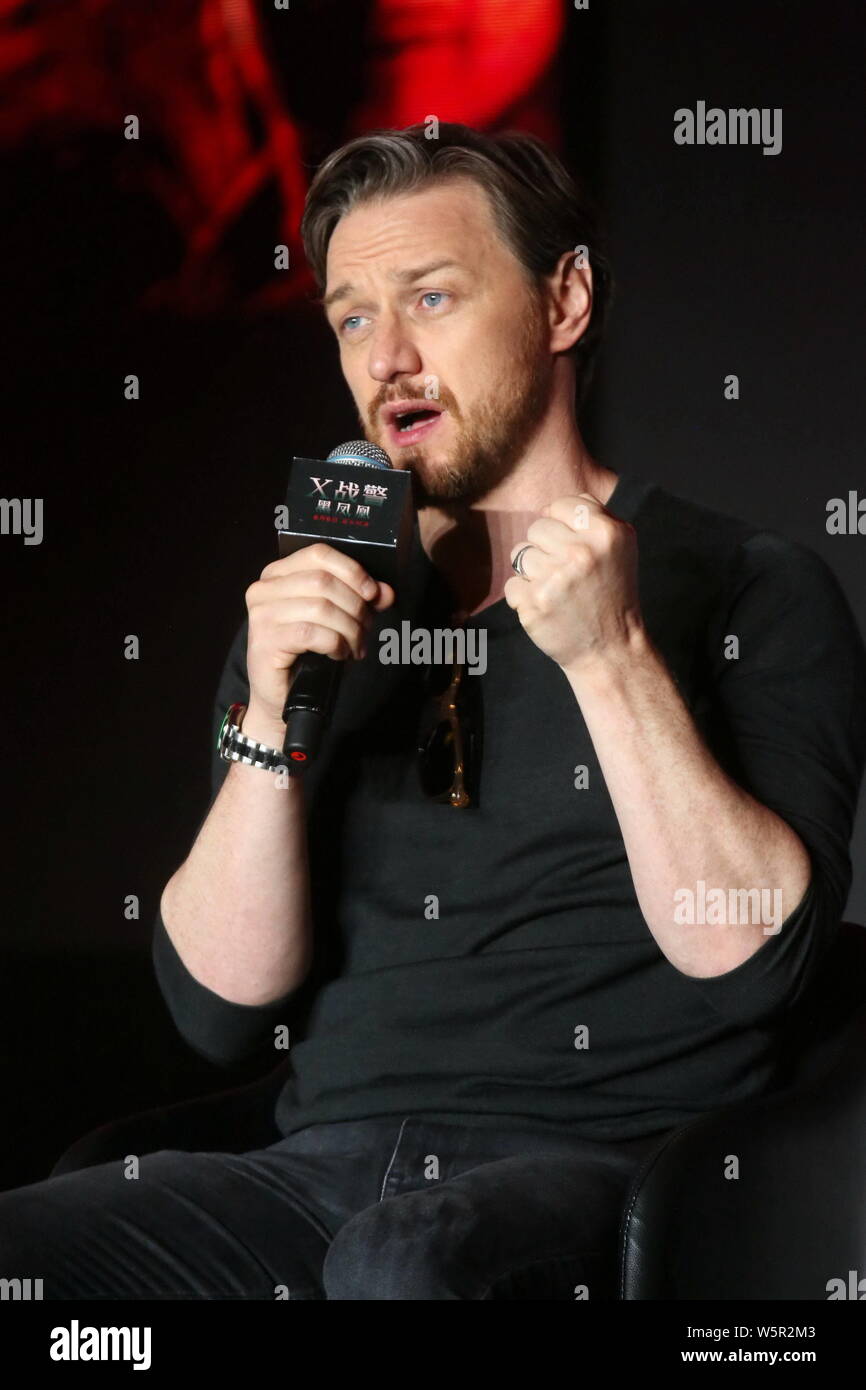 Scottish actor James McAvoy attends a press conference for new movie ...