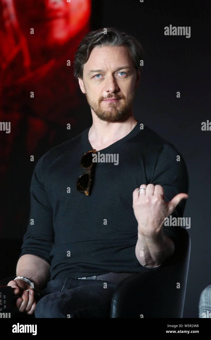 Scottish actor James McAvoy attends a press conference for new movie ...