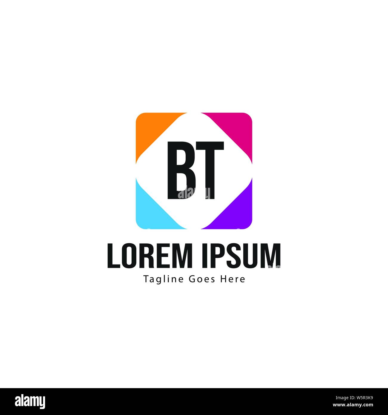 BT Letter Logo Design. Creative Modern BT Letters Icon Illustration ...