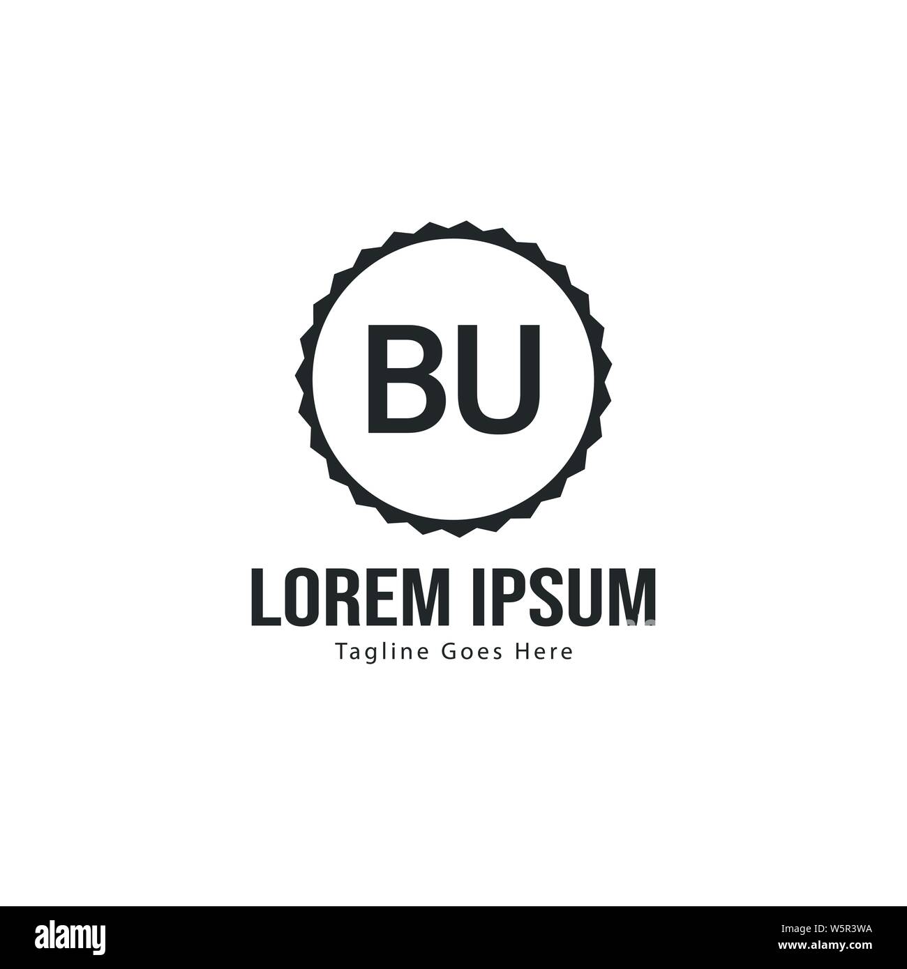 BU Letter Logo Design. Creative Modern BU Letters Icon Illustration ...